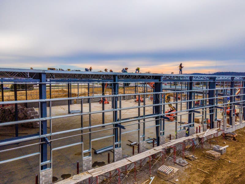 Aerial View of the Construction Project Site Stock Image - Image of ...