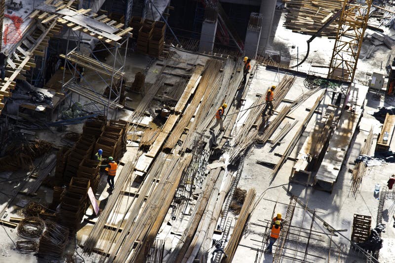 Aerial View of a Construction Site Editorial Image - Image of modern ...