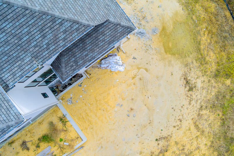 Construction Site with Debris, Empty Land Near Building Under ...