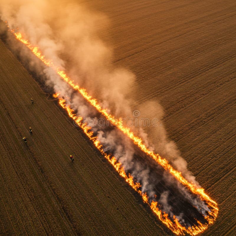 Aerial View Controlled Field Burn Smoke Stock Photos - Free & Royalty ...