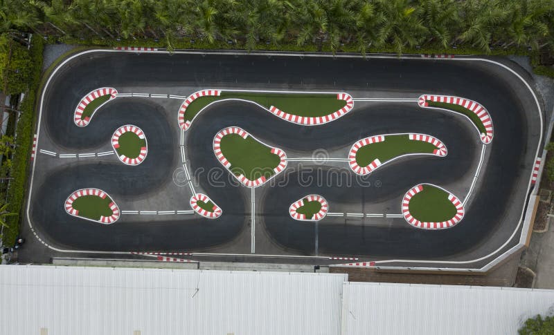 Aerial View of Controlled Rc Car Track Stock Photo - Image of remote ...