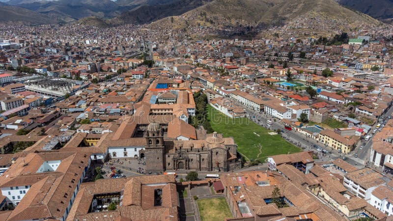 Aerial View of the Coricancha Temple in Cusco Stock Image - Image of ...