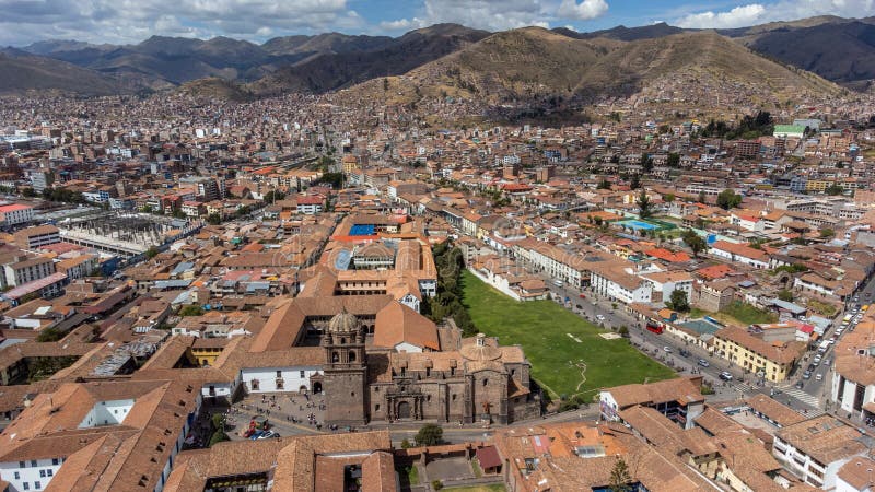 Aerial View of the Coricancha Temple in Cusco Stock Image - Image of ...