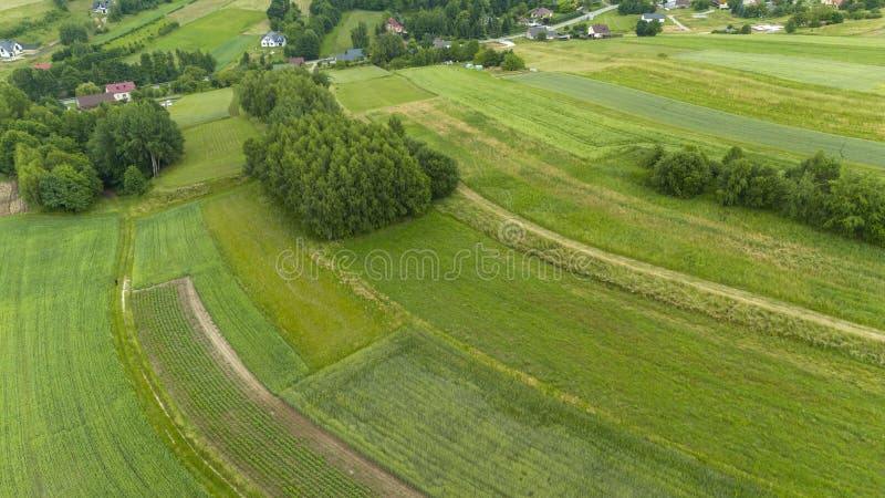 Aerial View on the Countryside and the Agricultural Field Stock Image ...