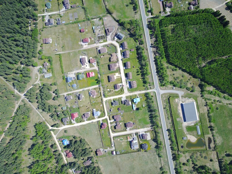 Aerial View of Countryside, Drone Top View Stock Photo - Image of ...