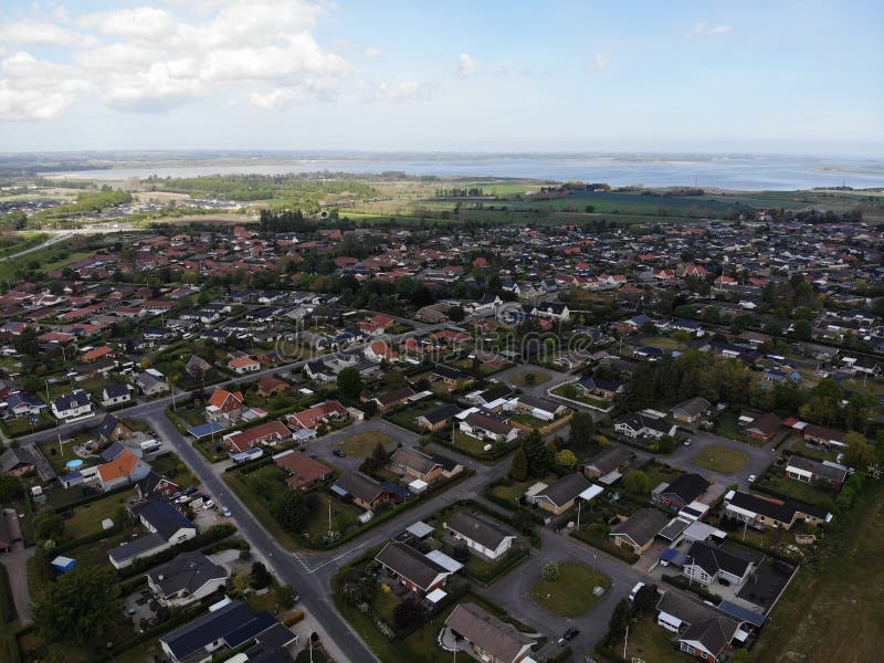 Aerial View of Cozy Little Village Stock Photo - Image of cityscape ...