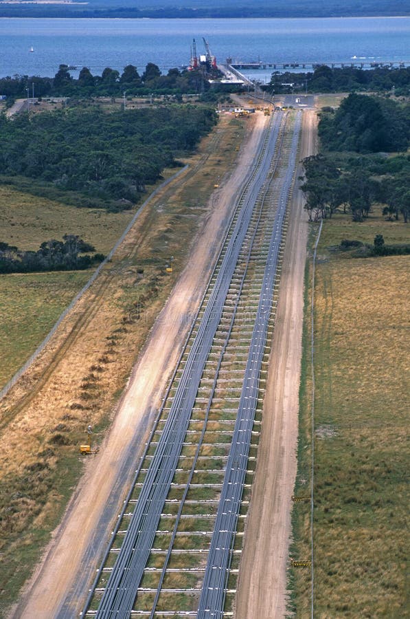 Aerial View of Crib Point and the Reeling Pipeline Onto the Apache ...