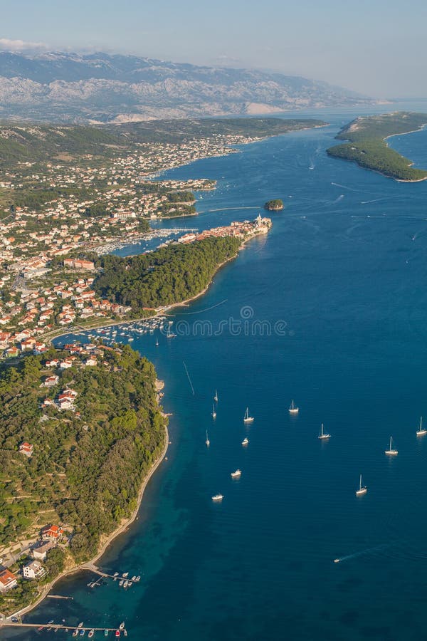 Aerial View of Croatia Coast Line Stock Image - Image of holiday, cliff ...