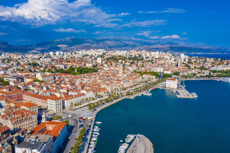 Aerial View of Croatian City Split Stock Photo - Image of aerial ...