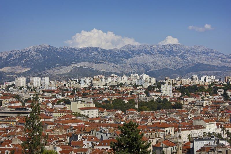 Aerial View of the Croatian City of Split Stock Photo - Image of split ...