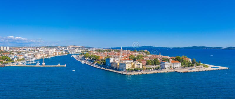 Aerial View of Croatian Town Zadar Stock Photo - Image of croatian ...