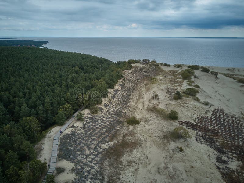 Aerial View of Curonian Spit. Stock Image - Image of background, land ...