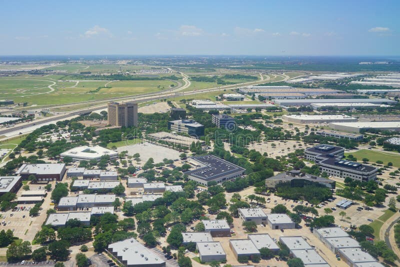 Aerial view of Dallas stock photo. Image of companies - 119179978
