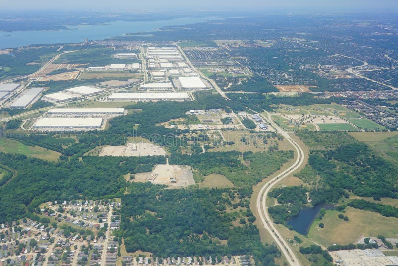 Aerial view of Dallas stock photo. Image of clouds, grass - 119190984