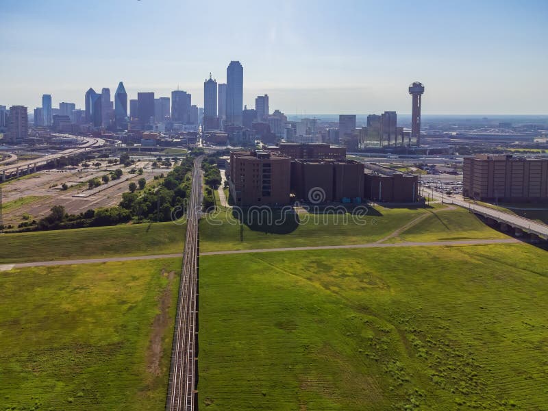 Aerial View of the Dallas Downtown Cityscape Stock Image - Image of ...