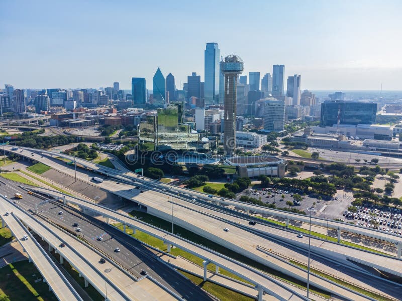 Aerial View of the Dallas Downtown Cityscape Stock Photo - Image of ...
