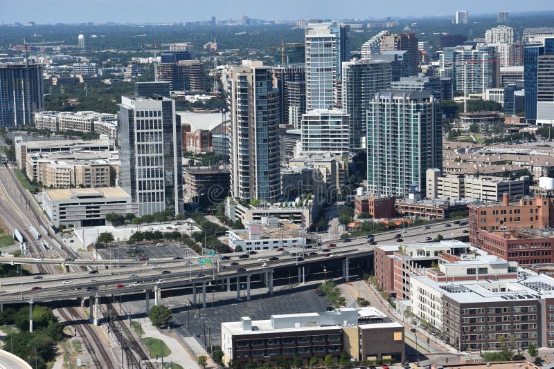 Aerial View of Dallas, Texas Editorial Image - Image of modern, spring ...