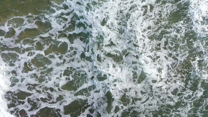 Aerial View of Dangerous Ocean Waves Approaching the Coast Stock Video ...