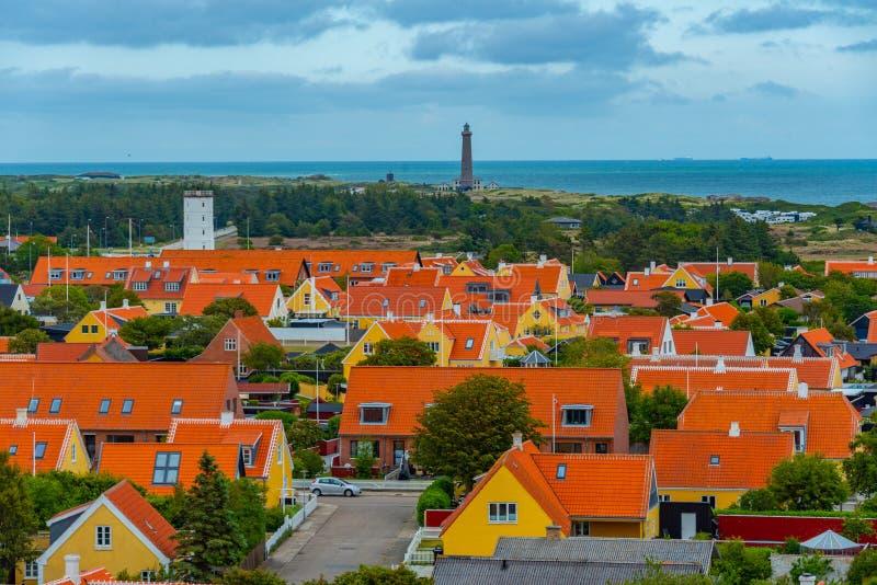 Aerial View of Danish Town Skagen Stock Photo - Image of vacation ...