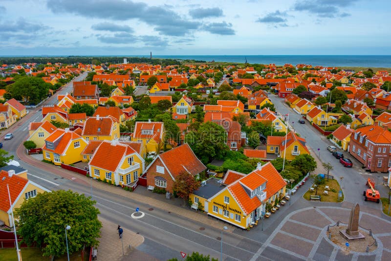 Aerial View of Danish Town Skagen Stock Image - Image of tourist ...
