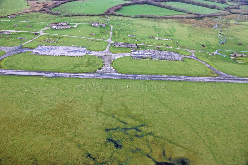 Aerial View of Davidstow Airfield, Cornwall Stock Photo - Image of ...