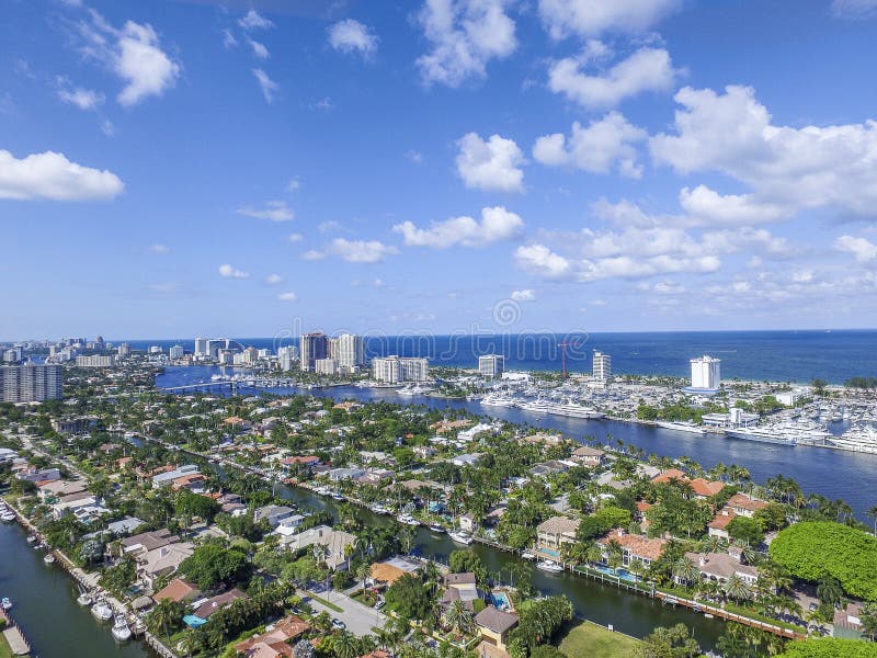 Aerial View Delray Beach, Florida Stock Image - Image of avenue, ocean ...