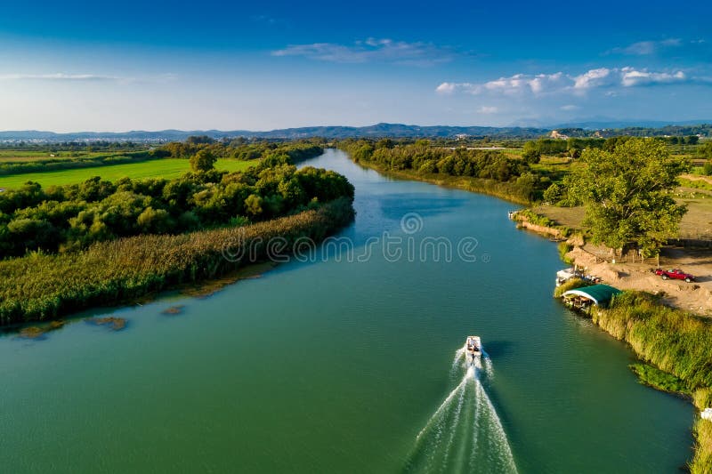 Aerial View of the Delta of the River Alpheios in the Peloponnese Stock ...
