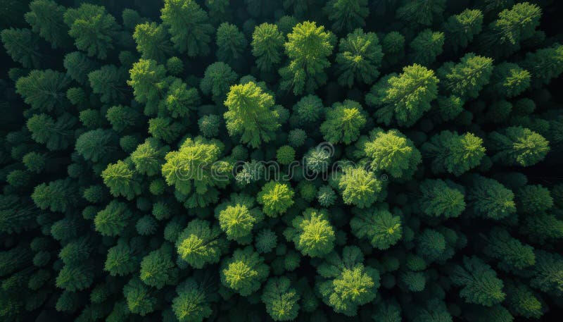 Overhead Perspective, Complex Patterns of Branches and Foliage ...