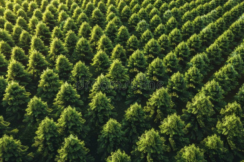 Aerial View of a Dense Pine Tree Forest. Perfect for Nature Backgrounds ...