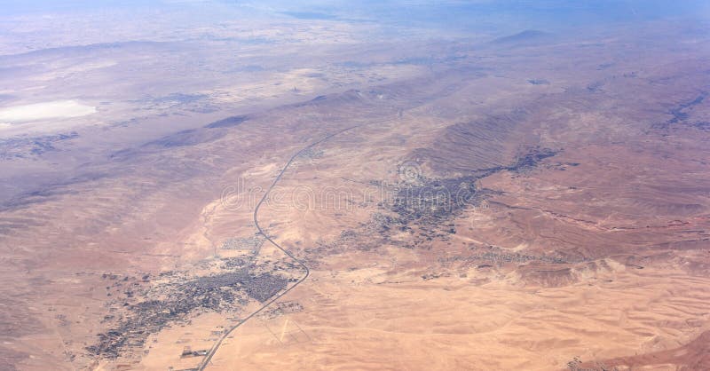 Aerial View of Desert Landscape Stock Image - Image of landscape, view ...