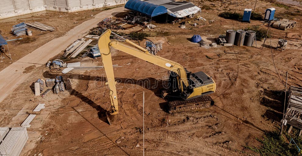 Aerial View of Development of New Road Construction or Overpass Under Construction Stock Image ...