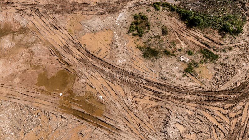Aerial View of Development of New Road Construction or Overpass Under ...