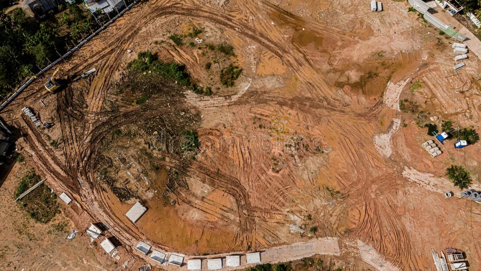 Aerial View of Development of New Road Construction or Overpass Under Construction Stock Image ...