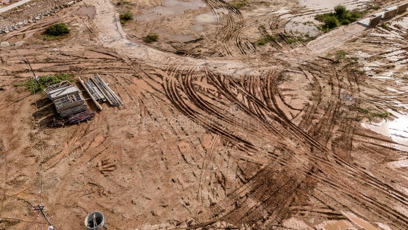 Aerial View of Development of New Road Construction or Overpass Under Construction Stock Image ...