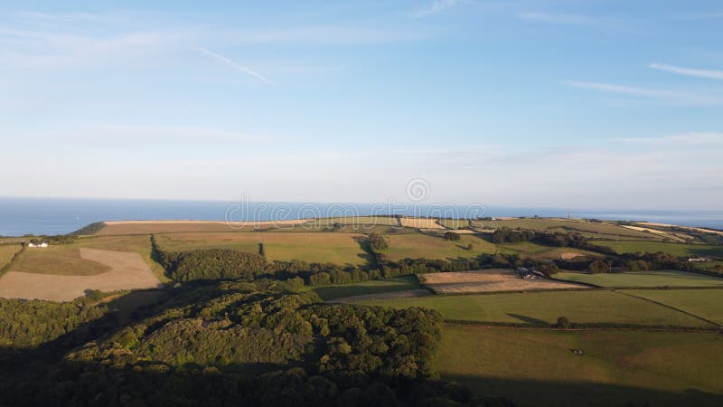 Aerial View of the Devon Landscape in England. Stock Image - Image of ...