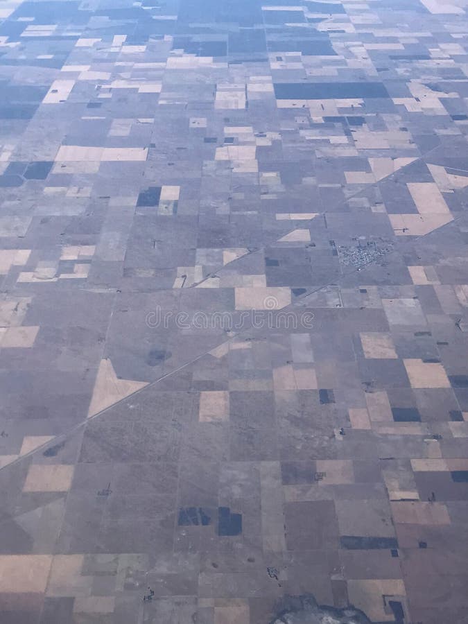 Aerial View of the Different Planted Fields. Patchwork Stock Image ...