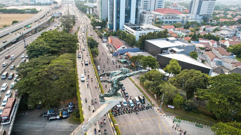 Aerial View of the Dirgantara Statue Monument or Better Known As the ...