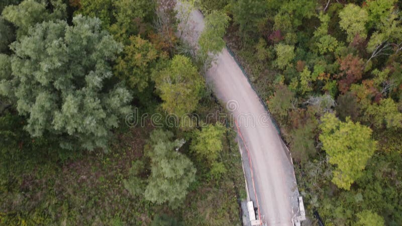 Aerial View of a Path and Bridge Stock Footage - Video of path ...
