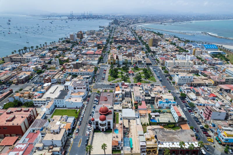 Aerial View of the District of La Punta, Located in Callao Stock Image ...