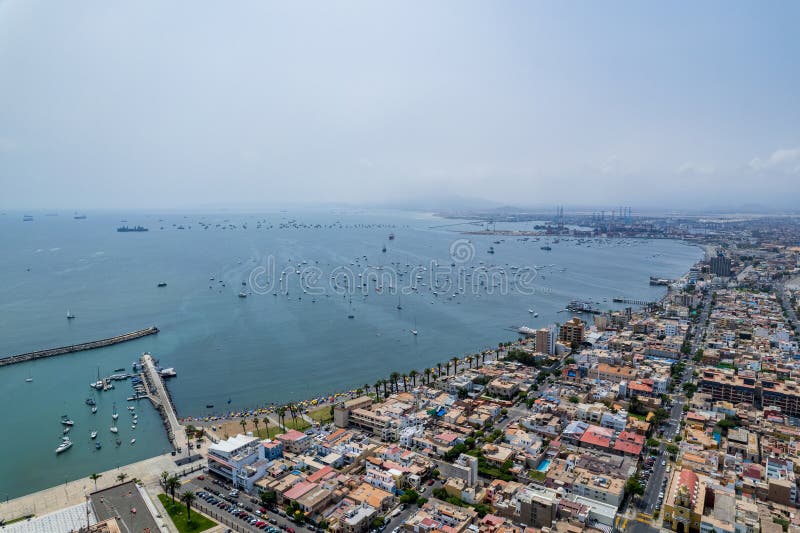 Aerial View of the District of La Punta, Located in Callao Stock Photo ...