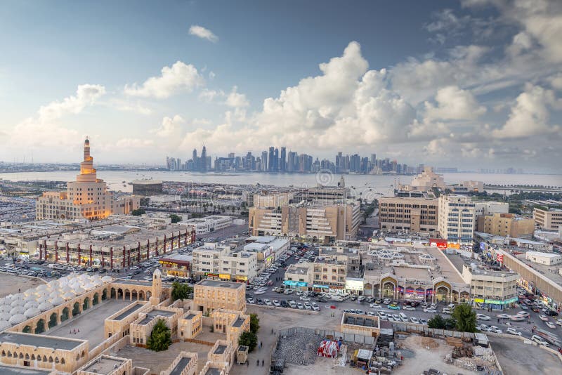 Doha Sky Line editorial image. Image of famous, capital - 234777975