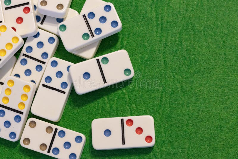 Aerial View of Domino Tiles, before Starting a Game Stock Photo - Image ...