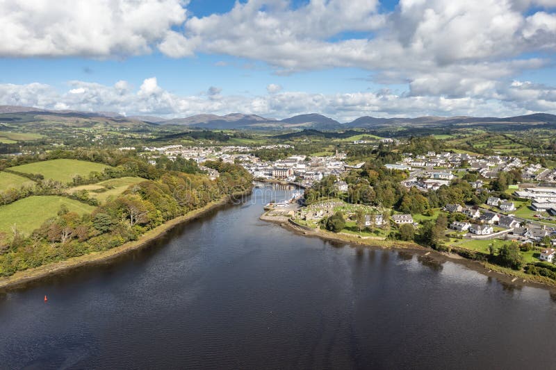 Aerial View of Donegal Town, County Donegal, Ireland Stock Image ...