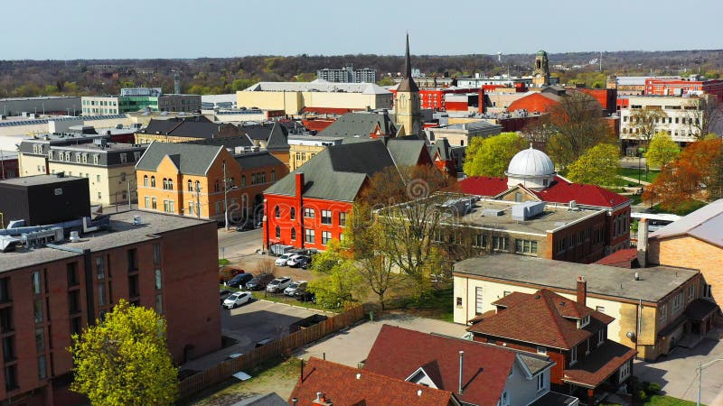 Aerial View of the Downtown of Brantford, Ontario, Canada Editorial ...