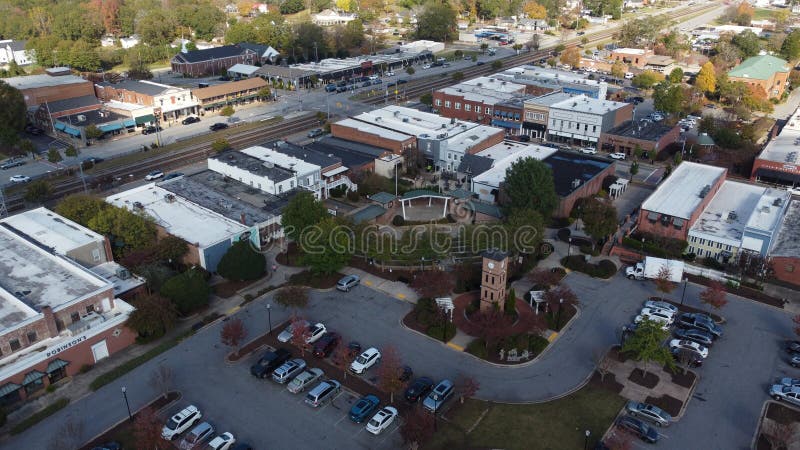 Aerial View of Downtown Easley, South Carolina Editorial Photography ...