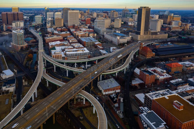 Aerial View of Downtown by James River Editorial Photo - Image of ...
