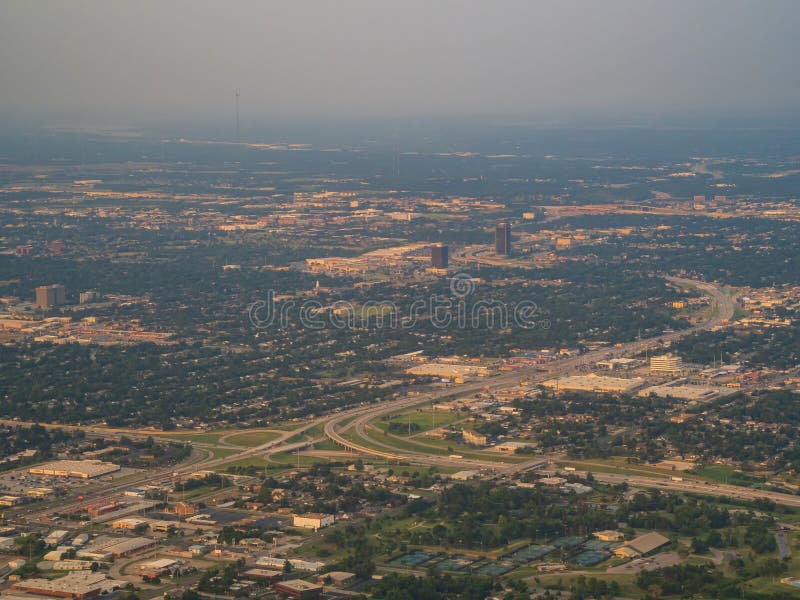 Aerial View of the Downtown Oklahoma City Stock Photo - Image of travel ...