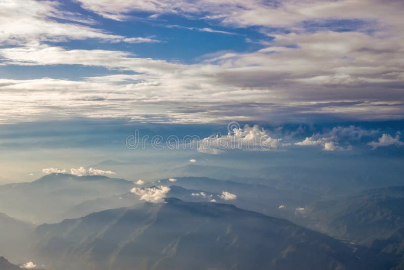 Aerial View of Dramatic Mountains Stock Image - Image of high ...
