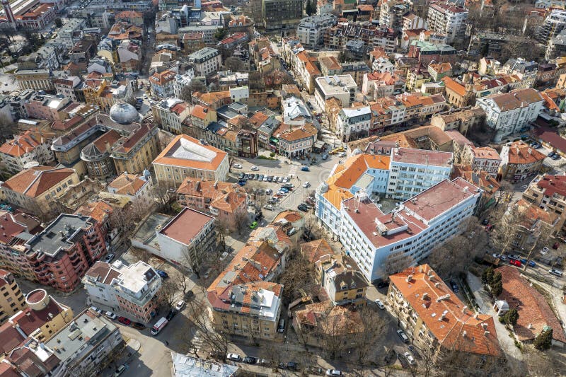 Aerial View from a Drone Over the Old City Stock Image - Image of ...