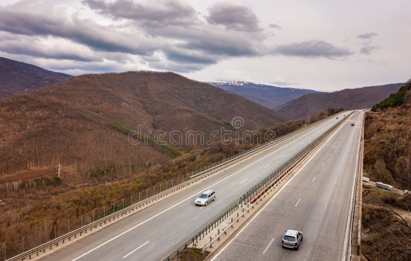 A Part of a Highway. Transportation and Infrastructure Concept Stock ...